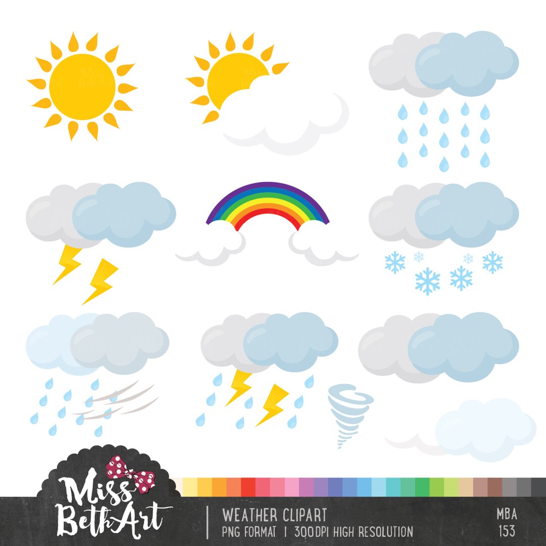 Weather Clipart Instant Download - Etsy