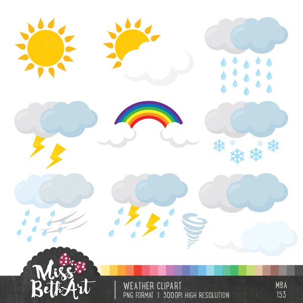 Weather Clipart - Etsy