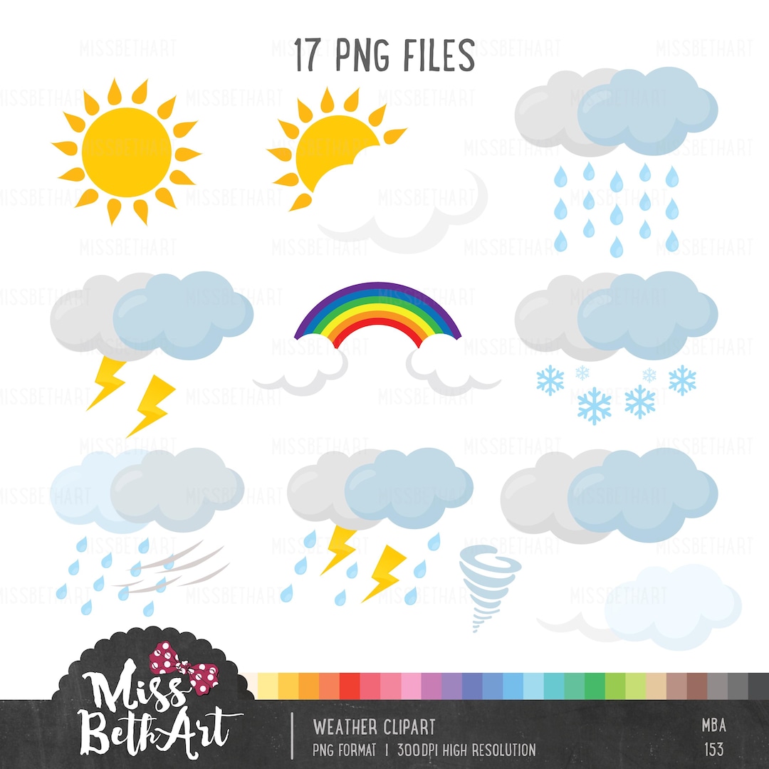 Weather Clipart - Instant Download - Etsy