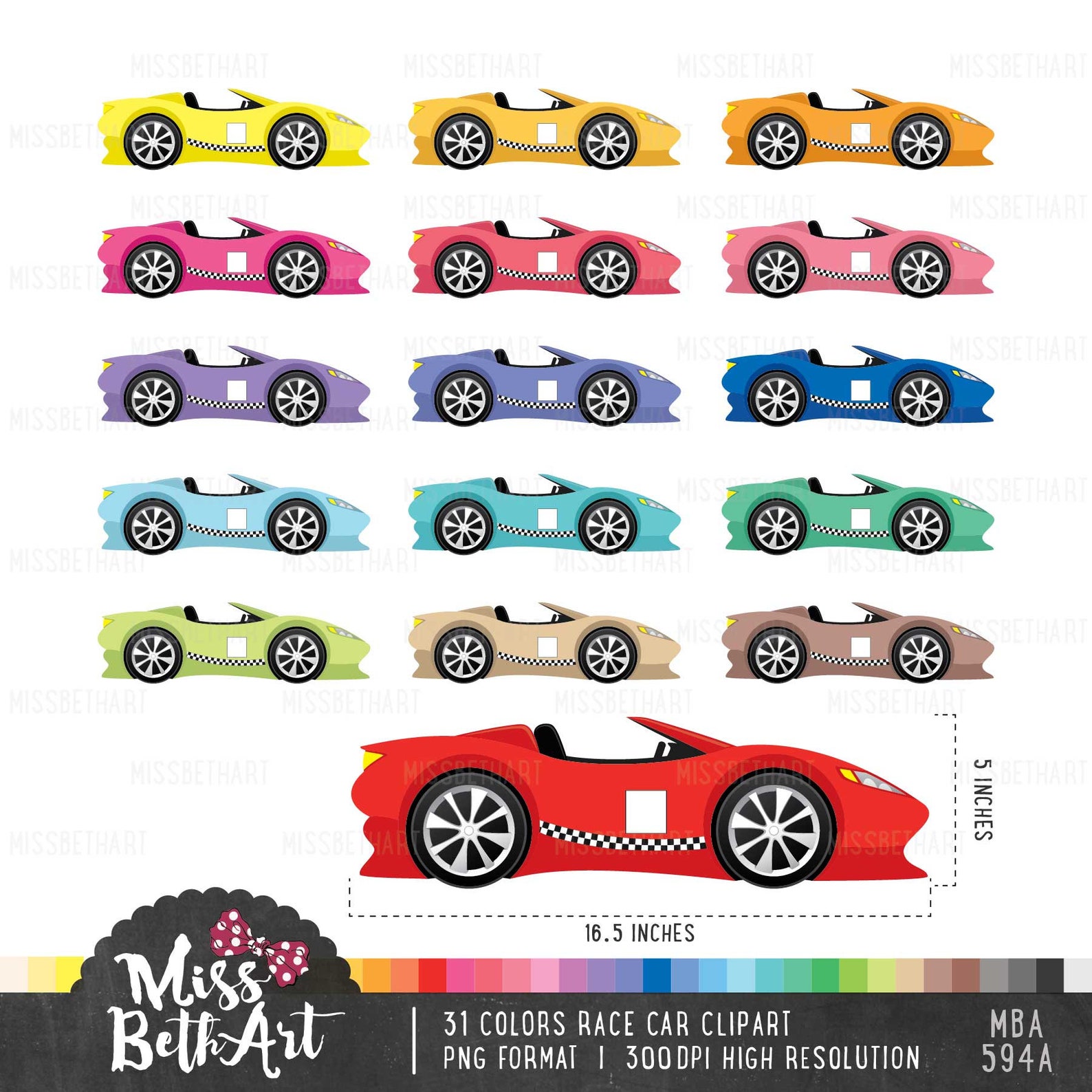 30 Colors Race Flag Clipart. School Clipart. School Bulletin Board ...