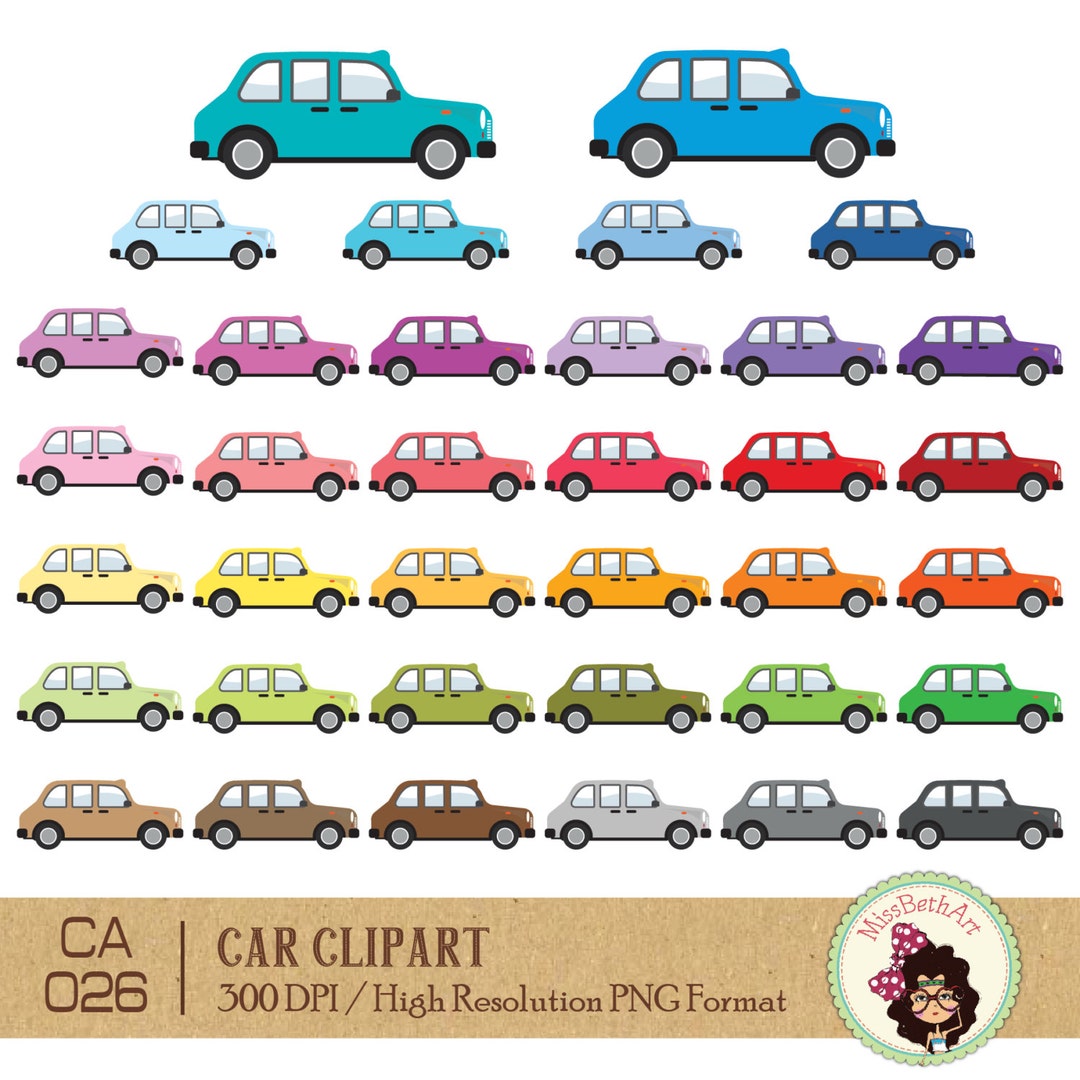 Cars Clipart. Planner Sticker Clipart. School Learning Clipart Instant ...