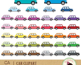 Cute Cars Digital Clip Art Funny Cars Clipart Instant - Etsy
