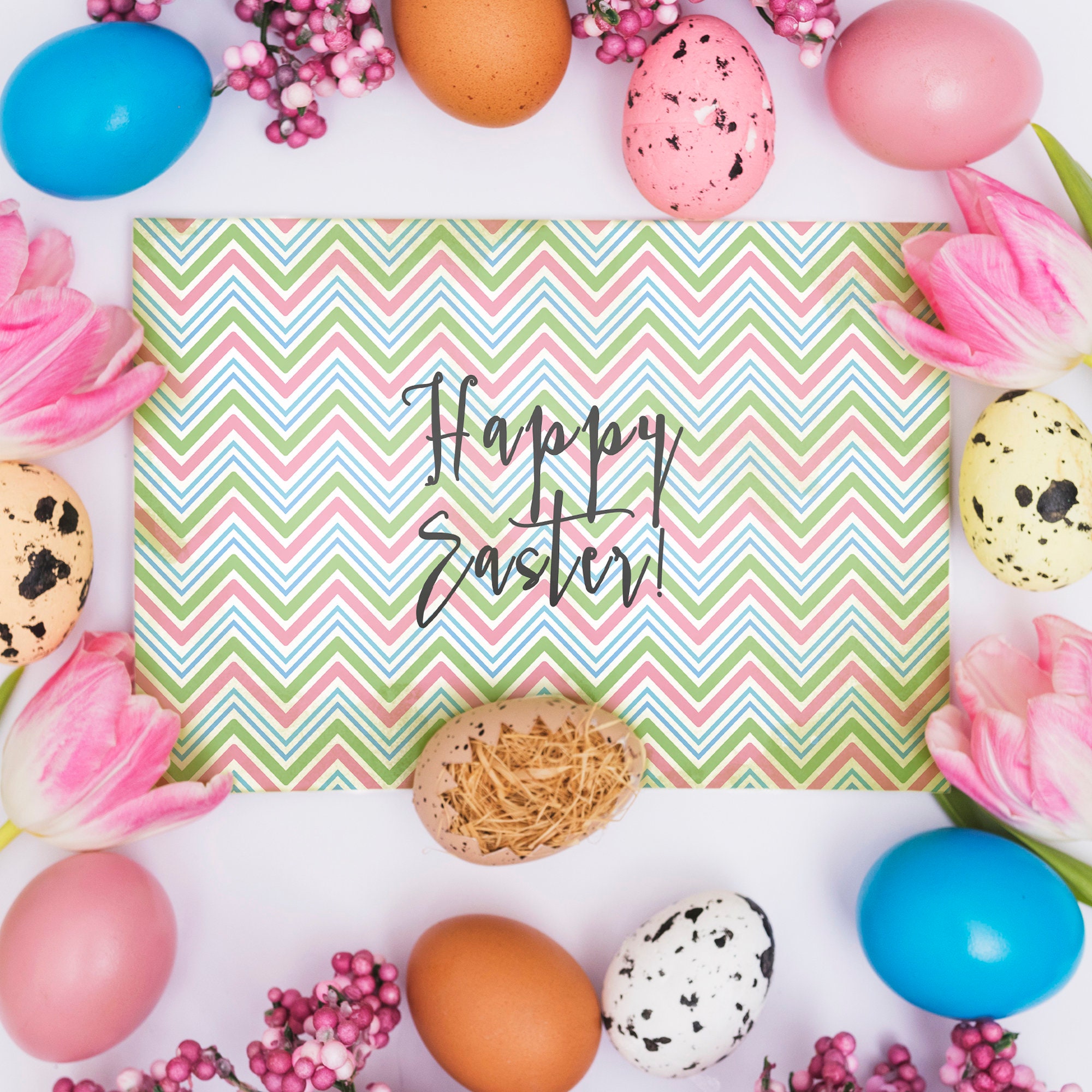 Easter Digital Paper Easter Scrapbooking Kit Easter Bunnies Paper Chick ...