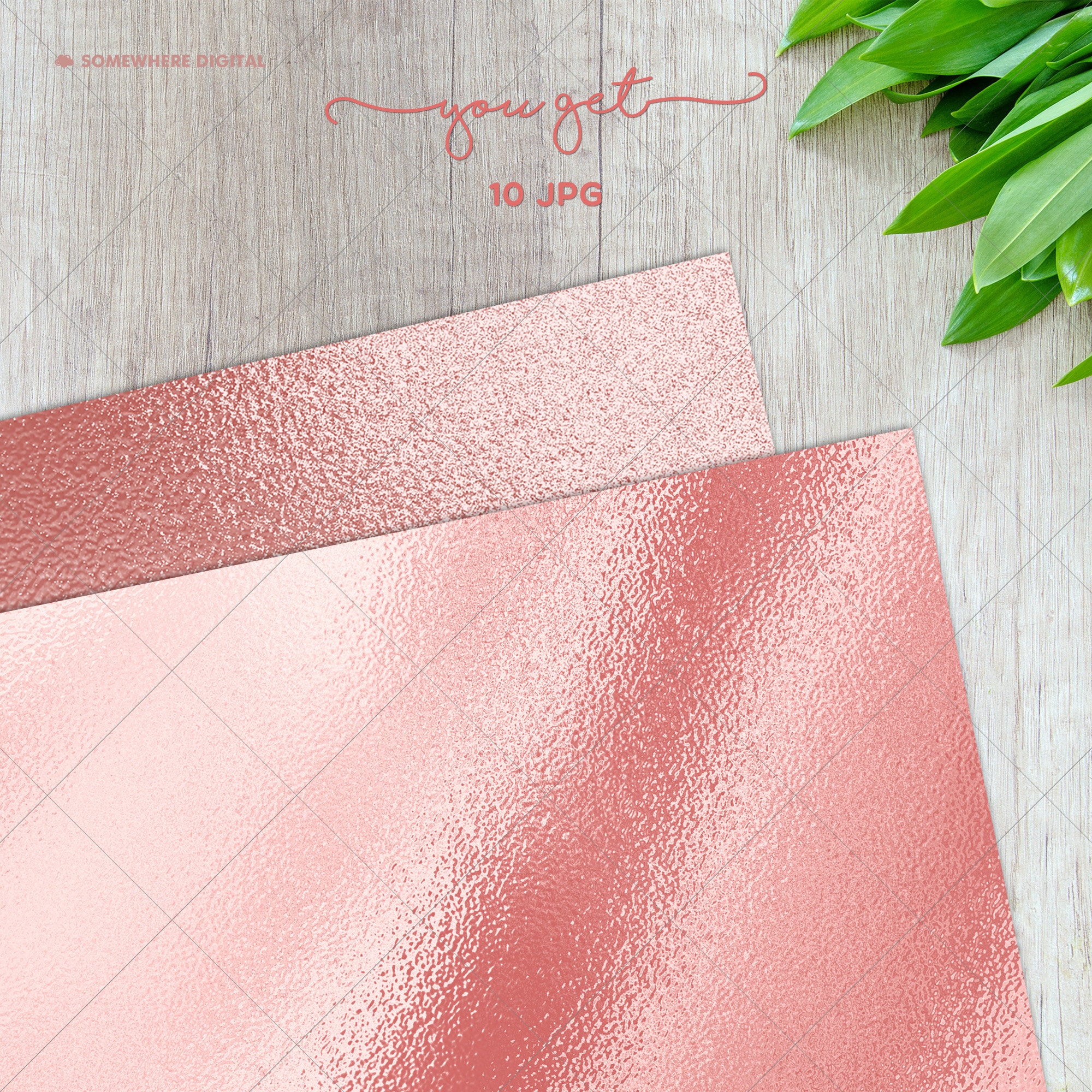 Gold Digital Paper Rose Gold Foil Digital Paper Pink Textures Metallic ...