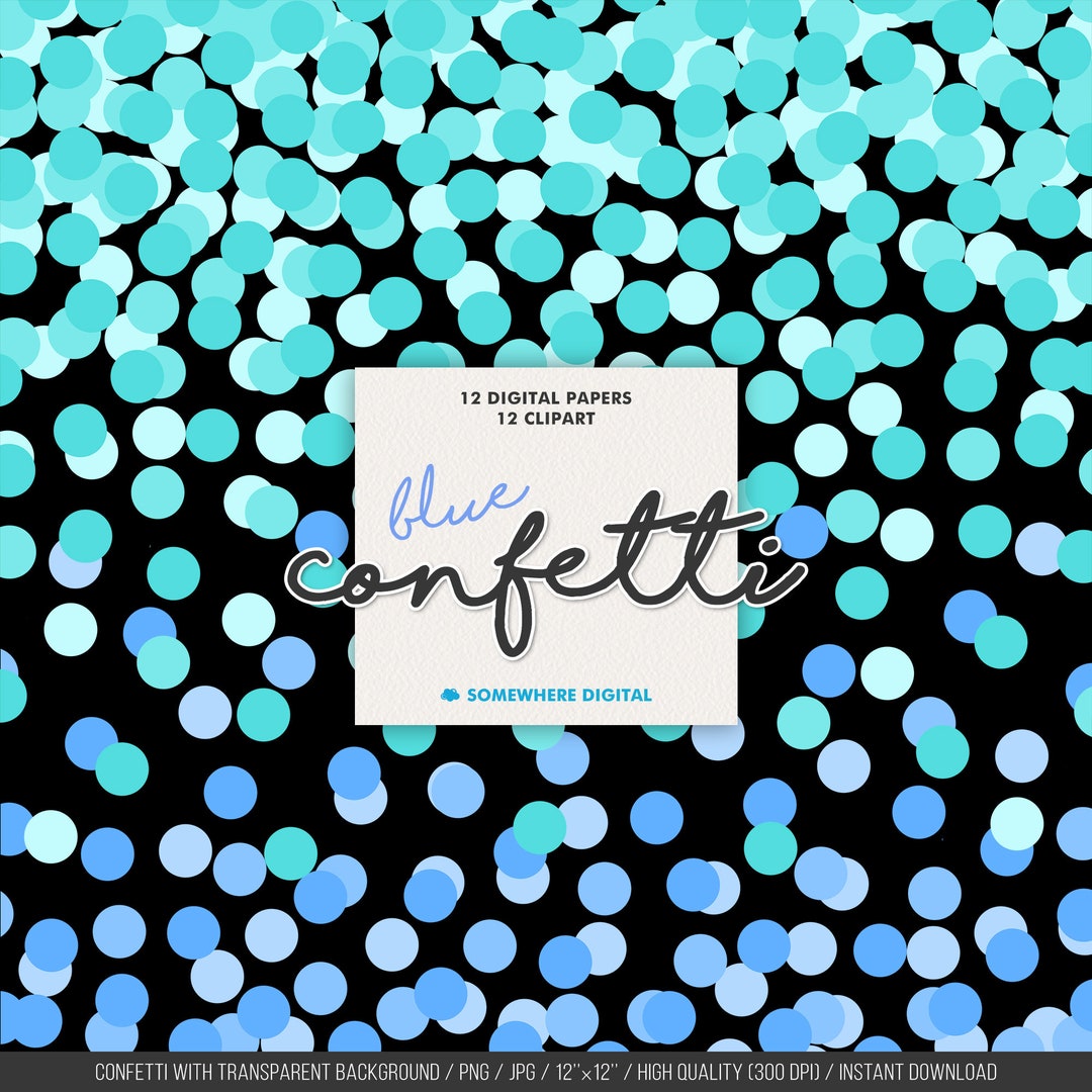 Confetti Clipart Confetti Digital Papers Confetti Clip Art Rainbow ...