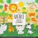 Jungle Animal Clipart Safari Animal Jungle Clipart Jungle SVG Cute ...
