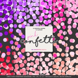 Confetti Clipart Confetti Digital Papers Confetti Clip Art Rainbow ...