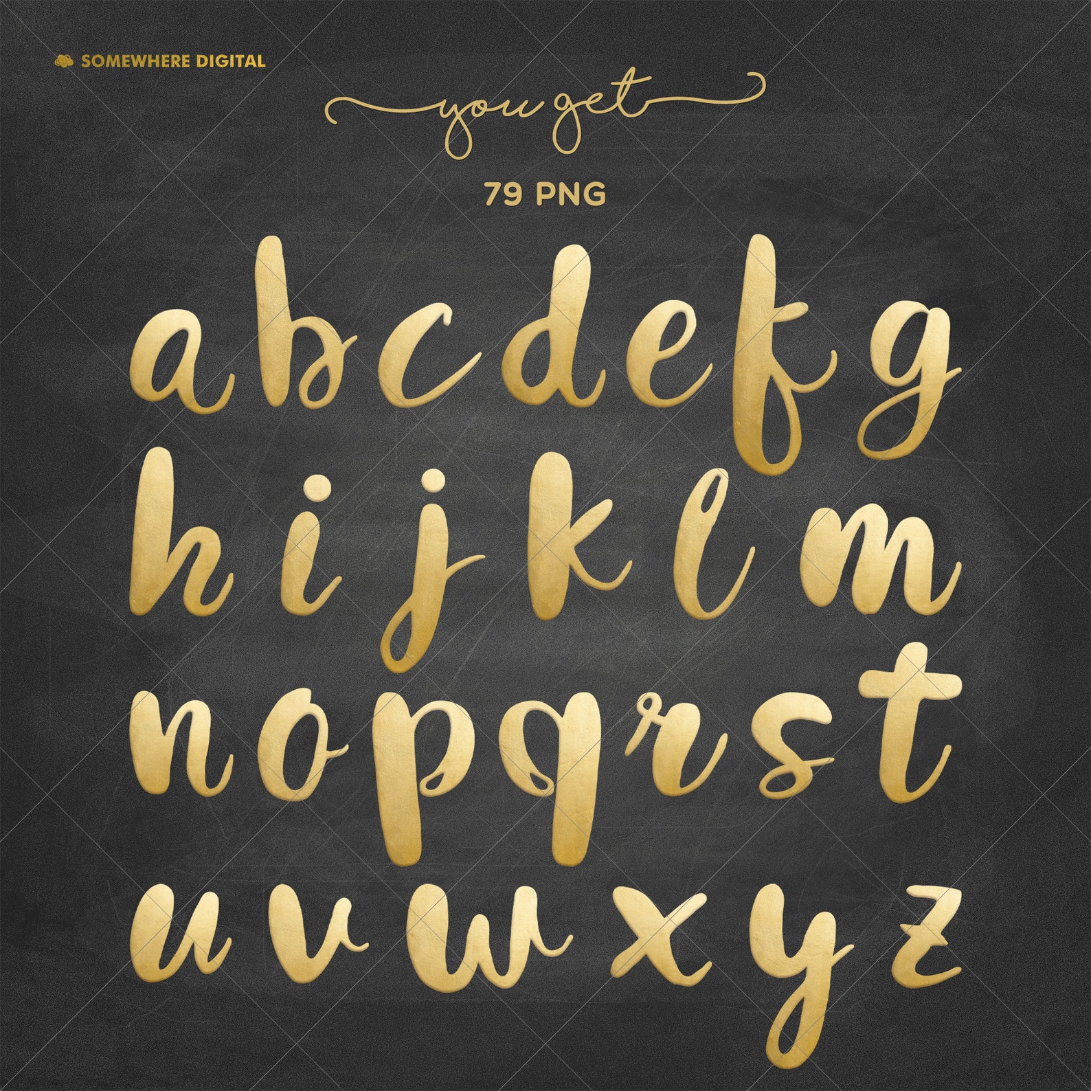 Gold Clipart Alphabet Numbers Gold Foil Digital Alphabet and Words Gold ...