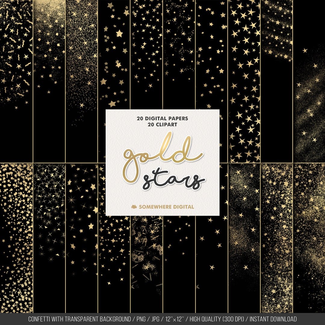 Gold Glitter Overlay Confetti Clipart Glitter Overlay Clipart Confetti ...