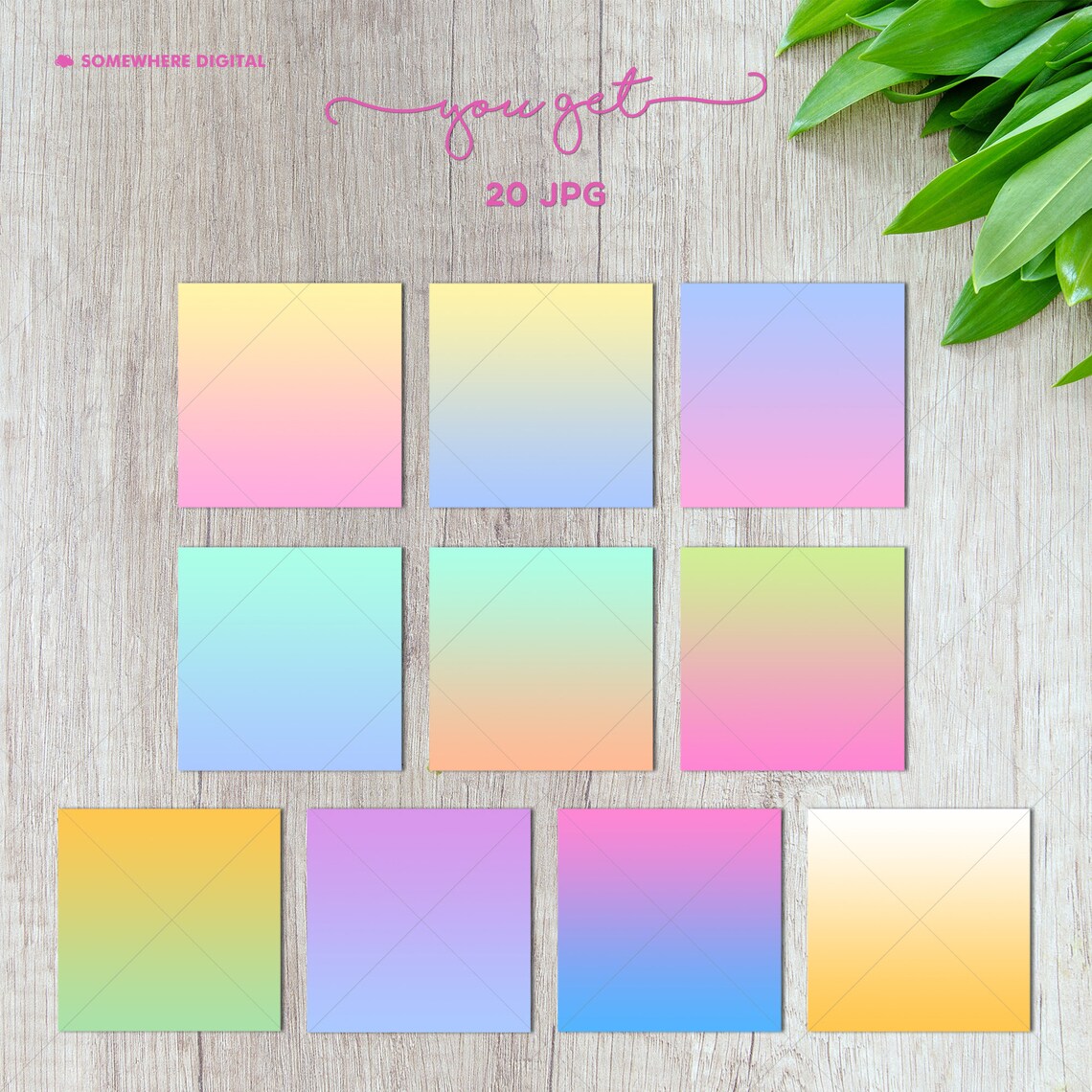 Ombre Digital Paper Ombre Pastel Digital Paper Ombre Texture - Etsy