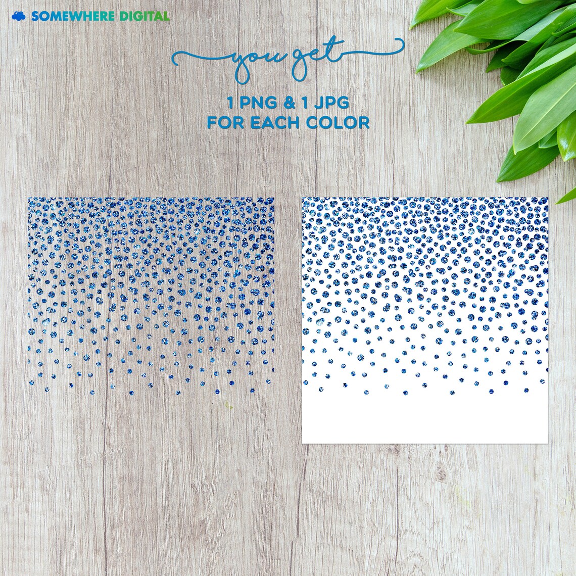 Glitter confetti clipart Confetti glitter digital papers | Etsy