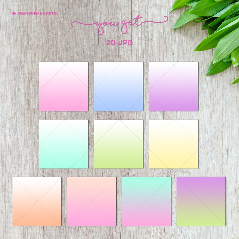 Ombre Digital Paper Ombre Pastel Digital Paper Ombre Texture Pastel ...