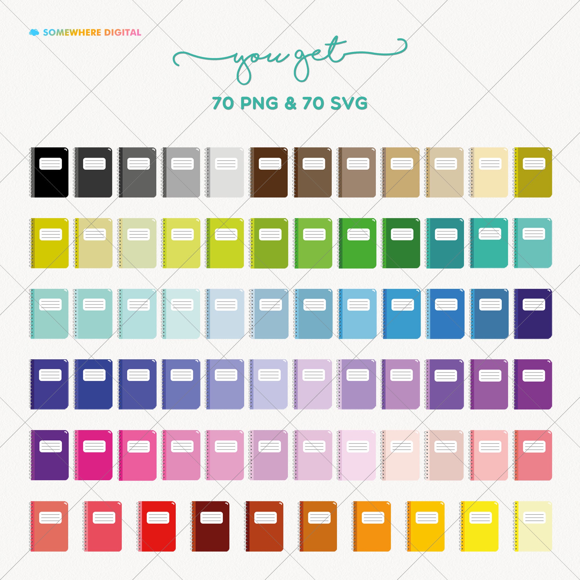 School Clipart School Stickers School Notebooks Clipart Teachers ...