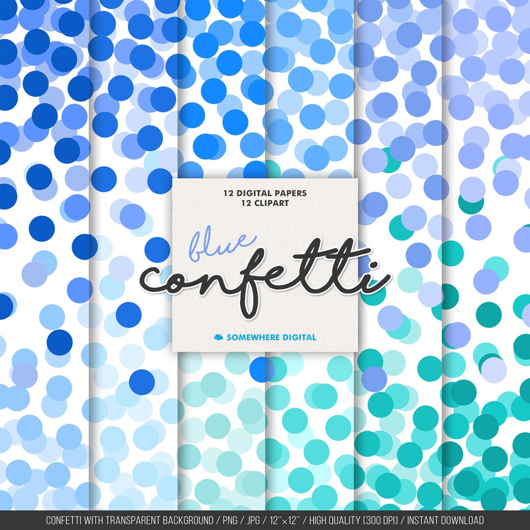 Confetti Clipart Confetti Digital Papers Confetti Clip Art Rainbow ...