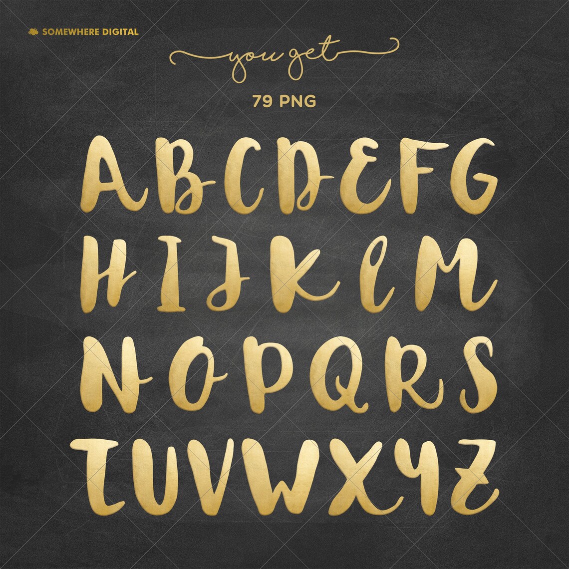 Gold Clipart Alphabet Numbers Gold Foil Digital Alphabet and Words Gold ...