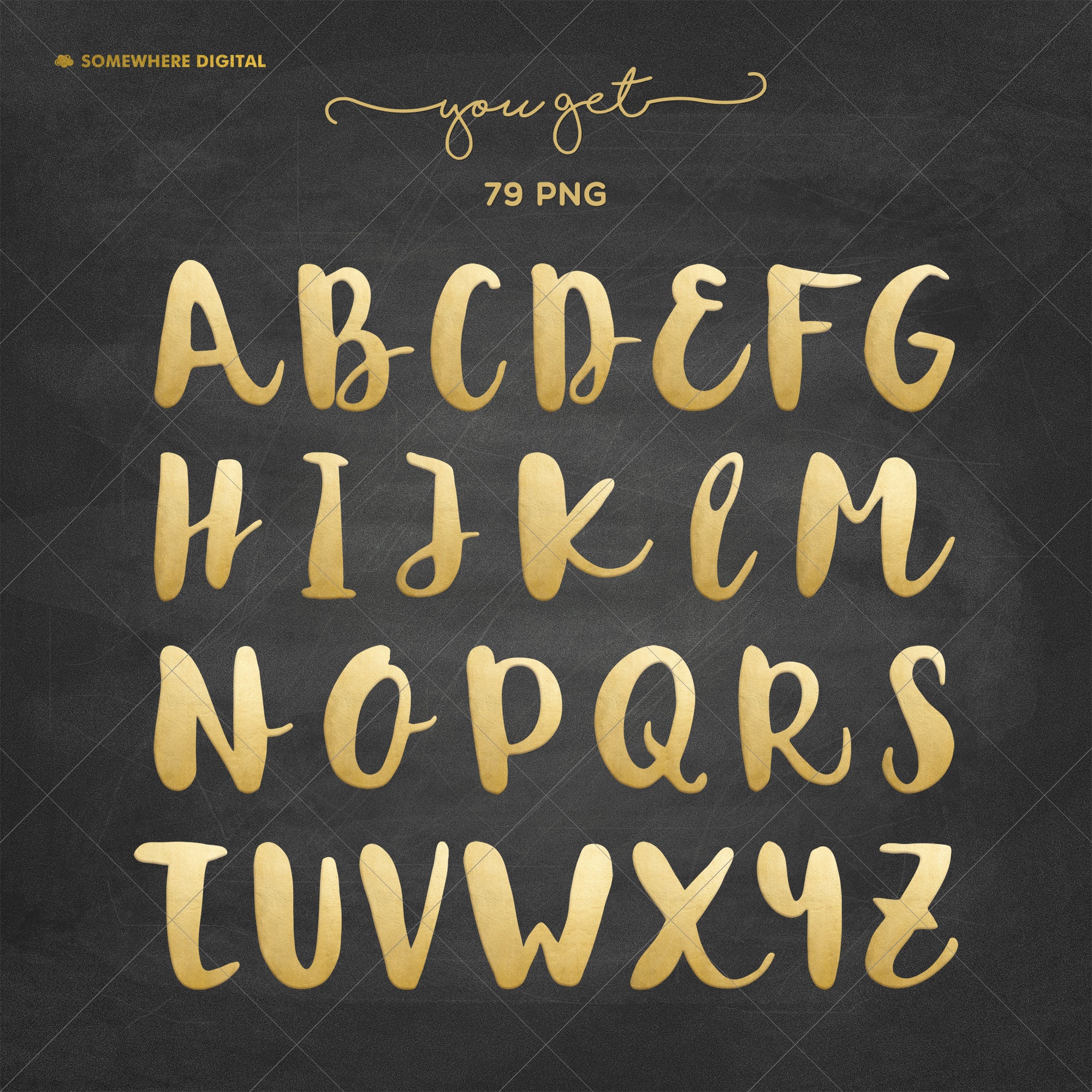 Gold Clipart Alphabet Numbers Gold Foil Digital Alphabet and Words Gold ...
