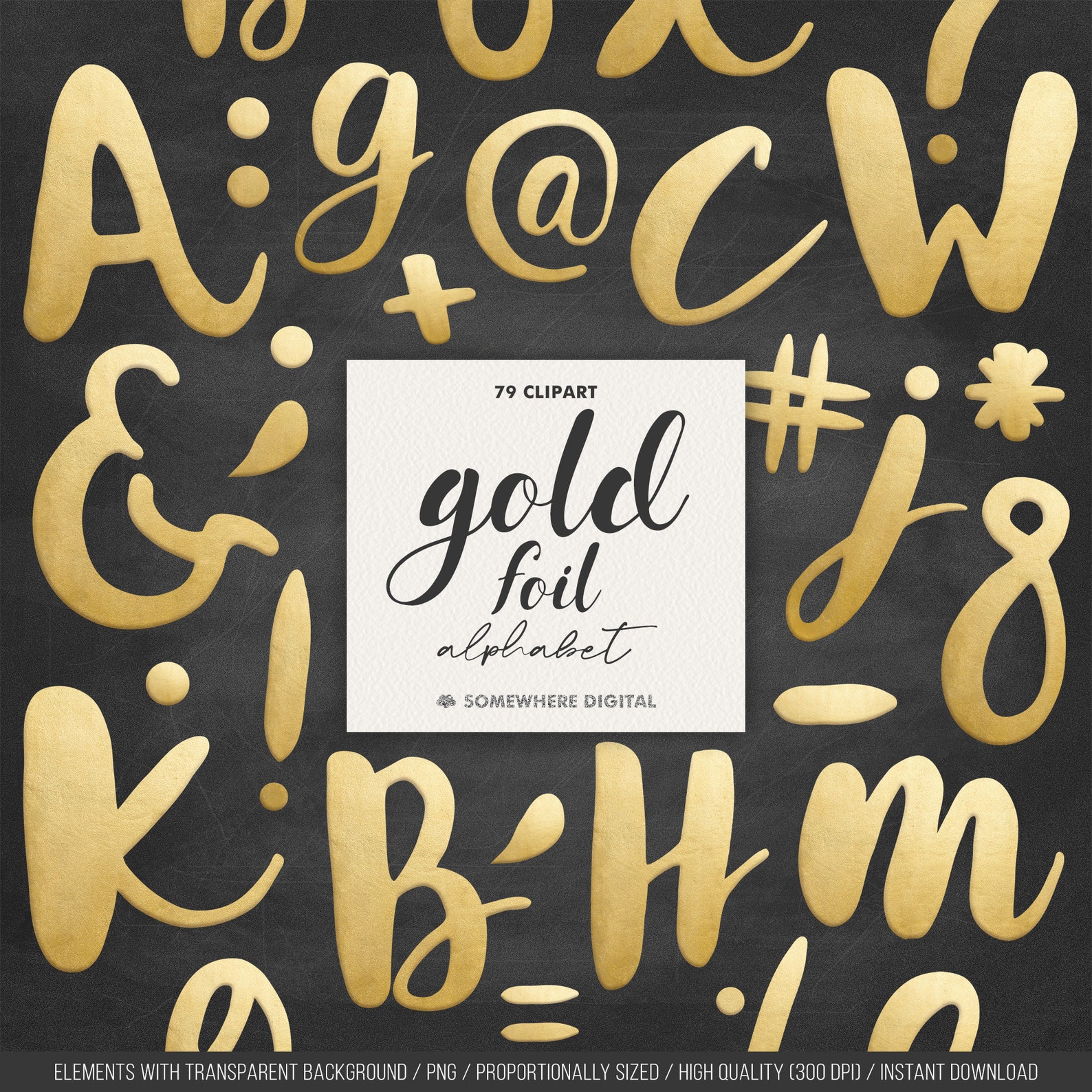 Gold Clipart Alphabet Numbers Gold Foil Digital Alphabet and Words Gold ...
