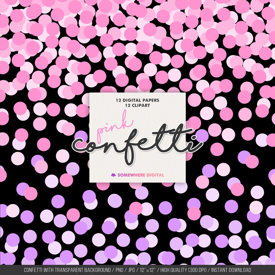 Confetti Clipart Confetti Digital Papers Confetti Clip Art Rainbow ...