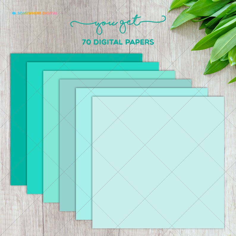 Solid Colors Digital Paper Solid Pastel Colors Scrapbook DIY Rainbow ...