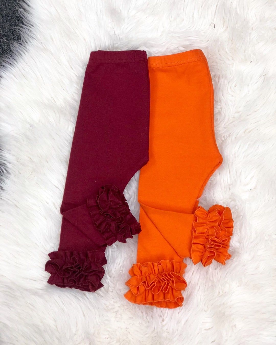 Double Ruffle Girls Leggings Newborn Ruffle Leggings - Etsy