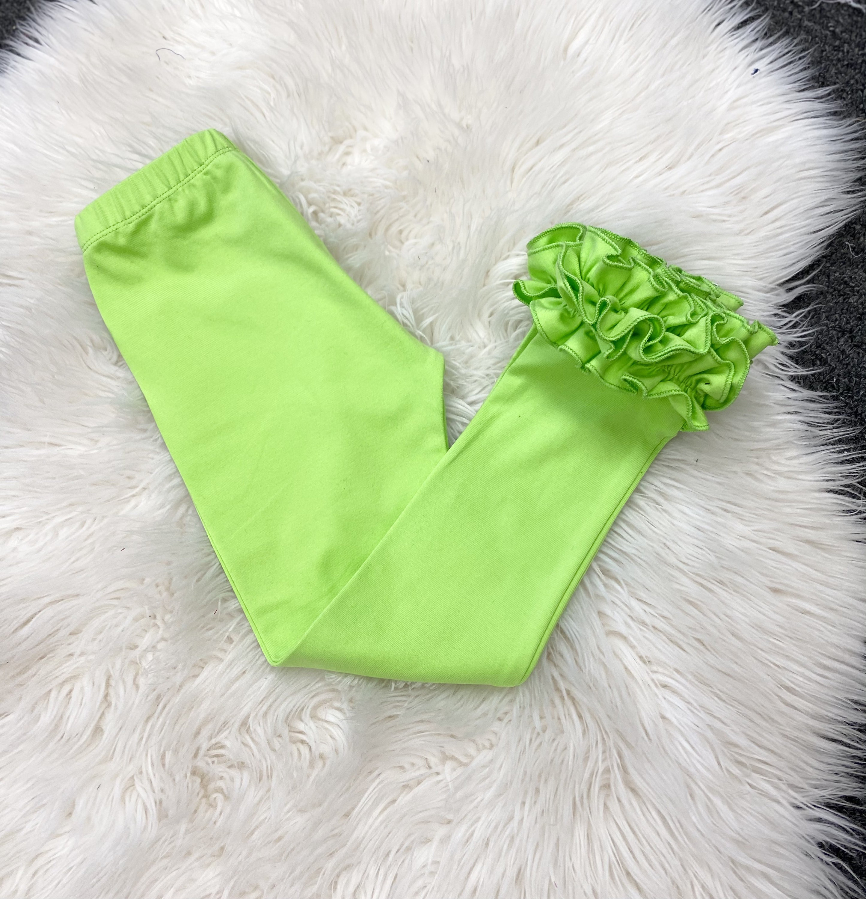 Double Ruffle Girls Leggings, Thanksgiving, Newborn Ruffle Leggings ...