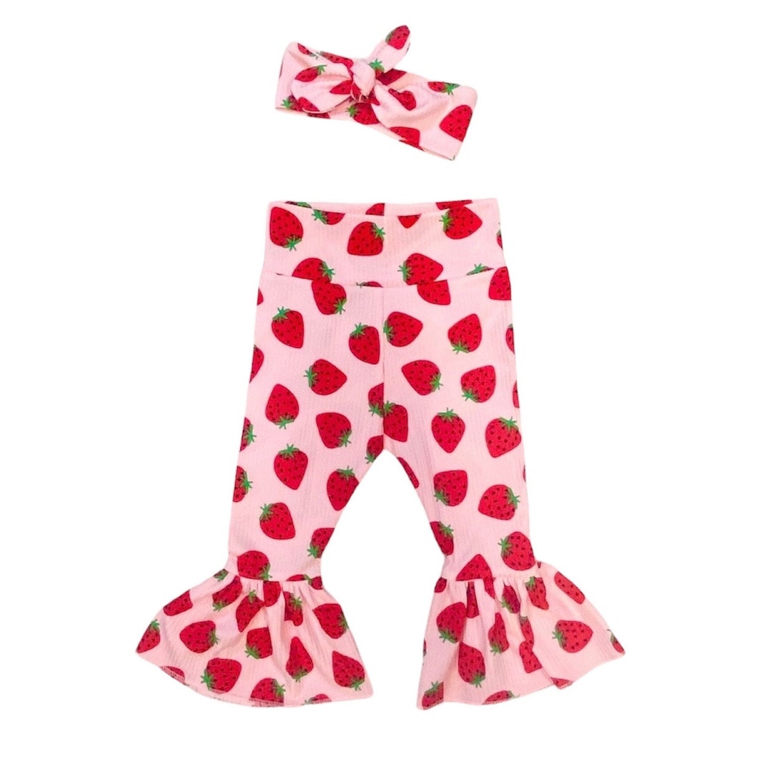 BERRY Sweet High Waisted Bell Girls Leggings, Very Berry Birthday ...