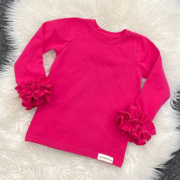 Girls Ruffle Shirt - Etsy