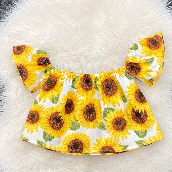 Sunflower Crop Top - Etsy