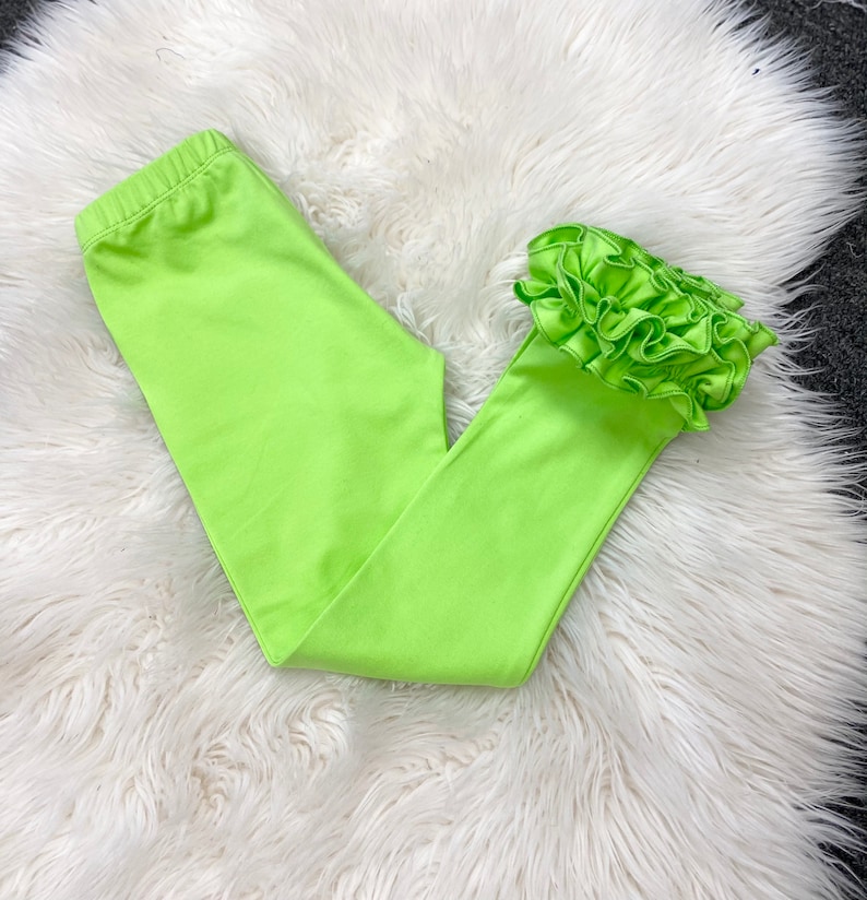 Double Ruffle Girls Leggings Newborn Ruffle Leggings - Etsy