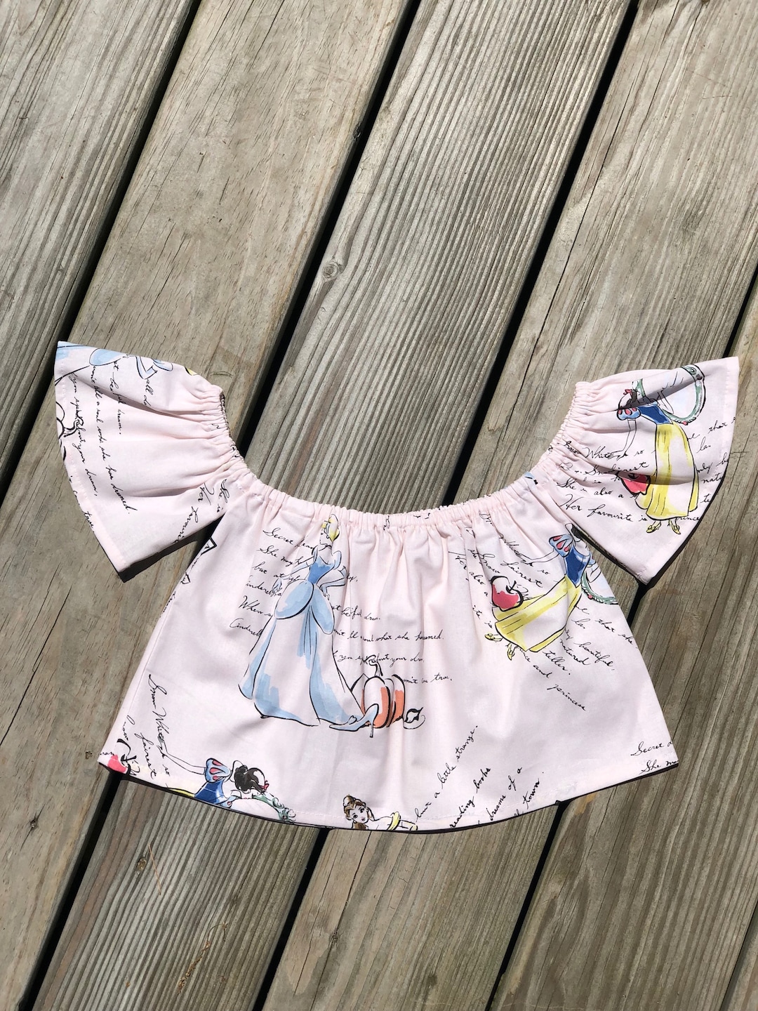 Princess Girls off Shoulder Top / Girls Birthday Princess Crop - Etsy