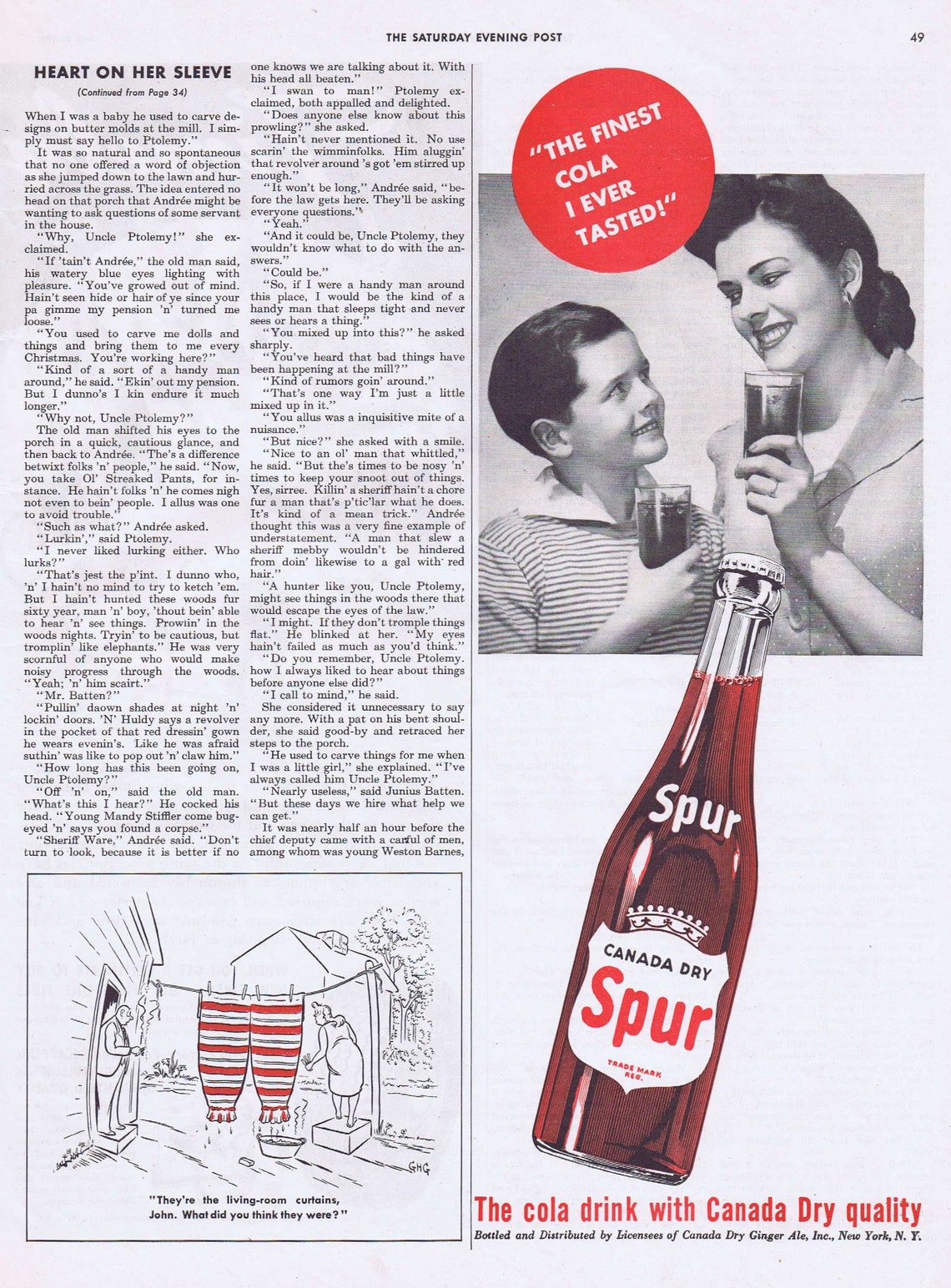 1943 Canada Dry Spur Cola Soft Drink Original Vintage Advertisement ...