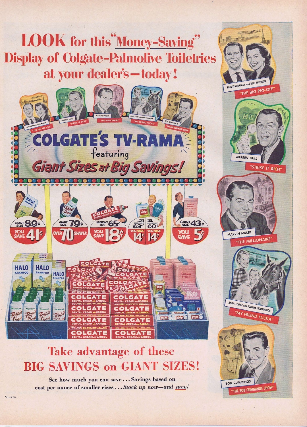 1961 Colgate’s Toothpaste Tv-rama With Stars or Hygrade Food Products ...