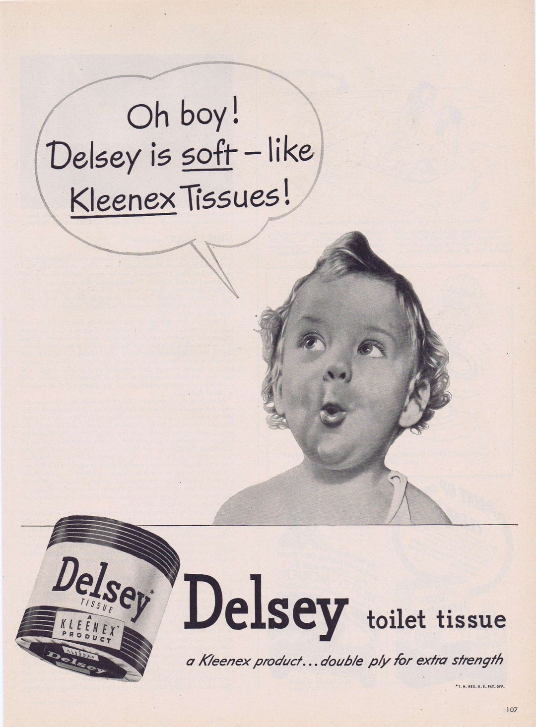 1949 Delsey Toilet Kleenex Tissue Original Vintage - Etsy