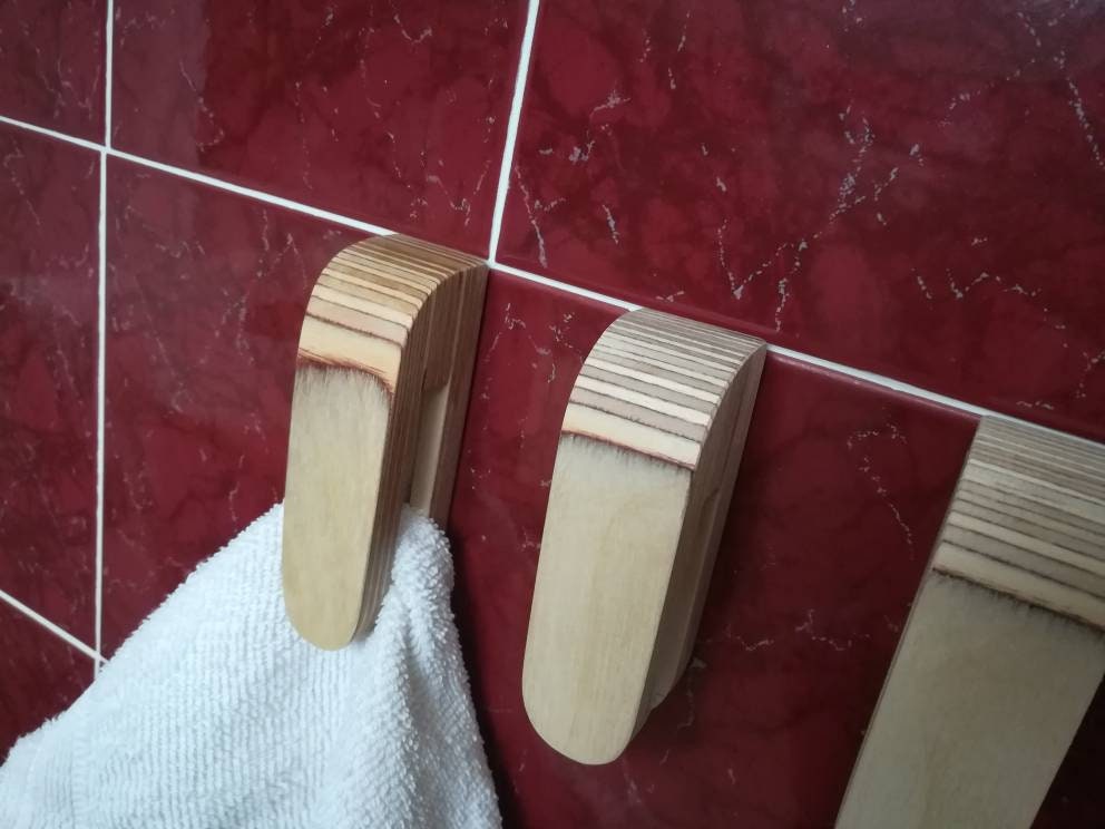 Hand Towel Hook From Plywood Magic Marble Towel Holder | Etsy