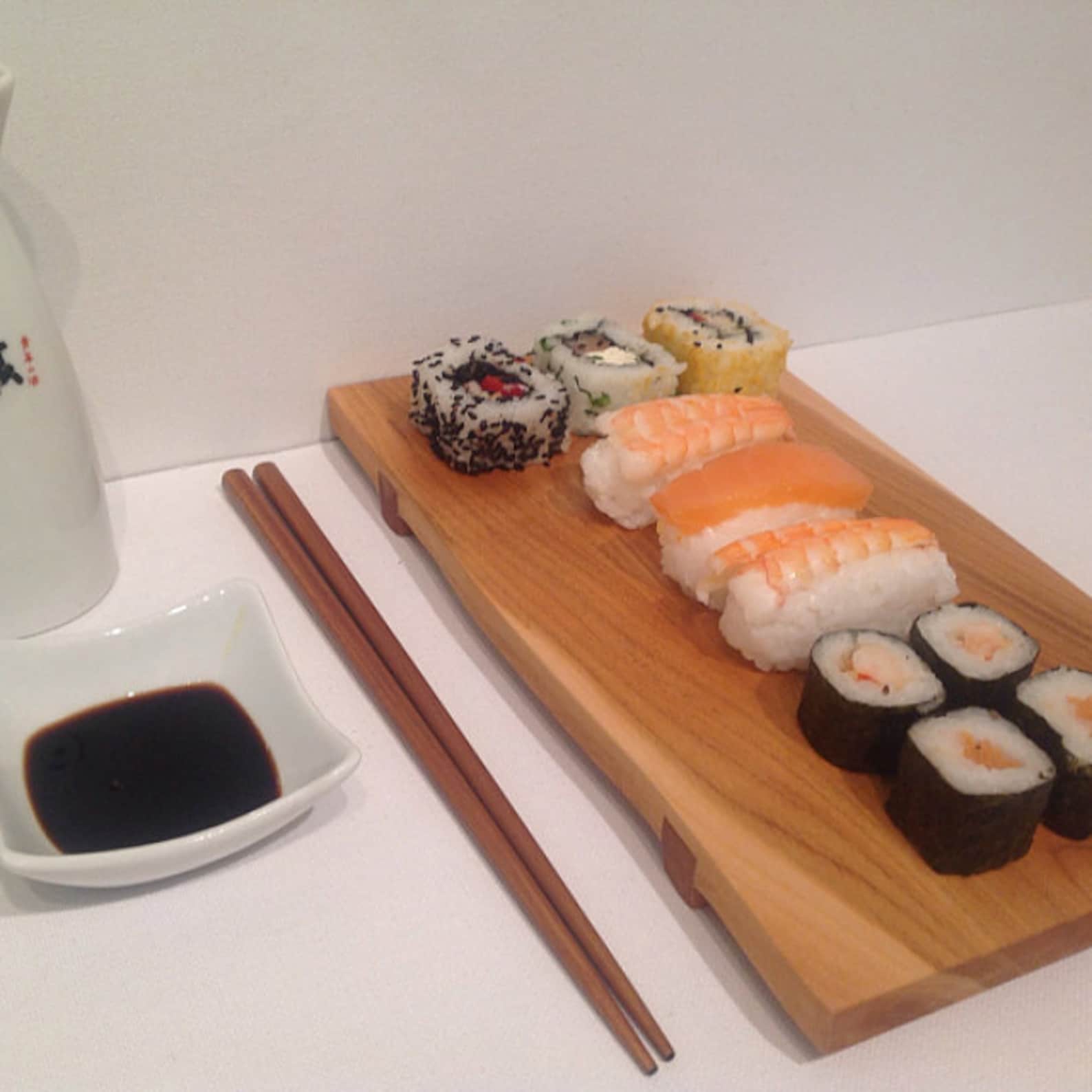 Wooden Sushi Board Presentation Plate Sushi Plate hand made | Etsy