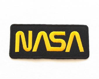 NASA Patch NASA Worm Logo Iron on Patches Embroidered Sew on STEM ...