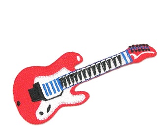 ELECTRIC GUITAR PATCH Embroidered Iron-on Rock and Roll Musical ...