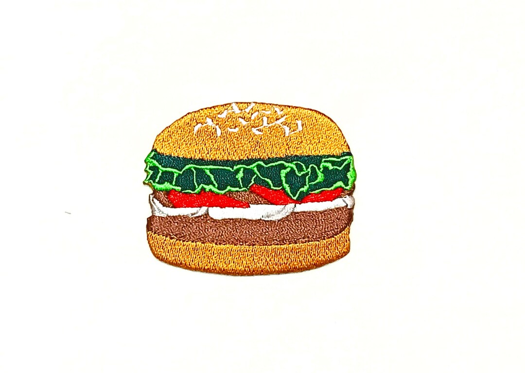 Iron on Hamburger Patch - Etsy