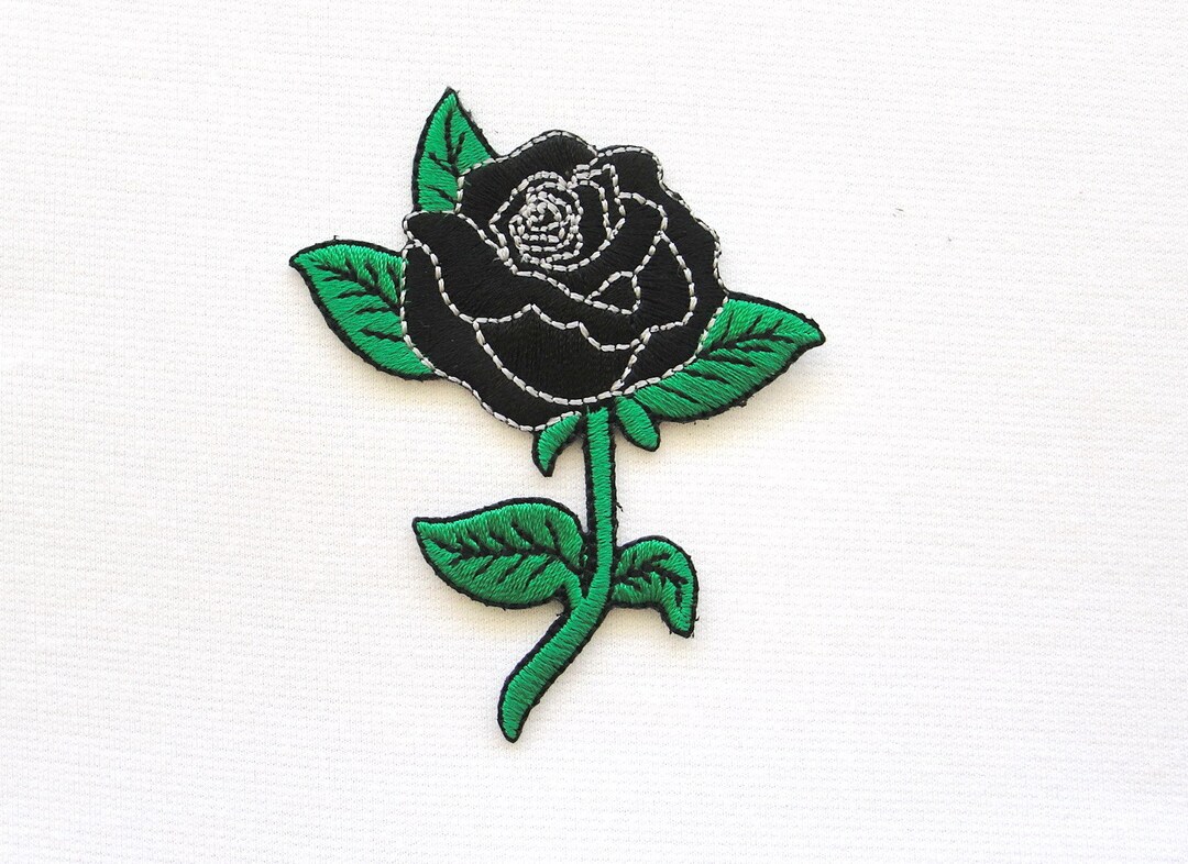 Black Rose Patch - Etsy