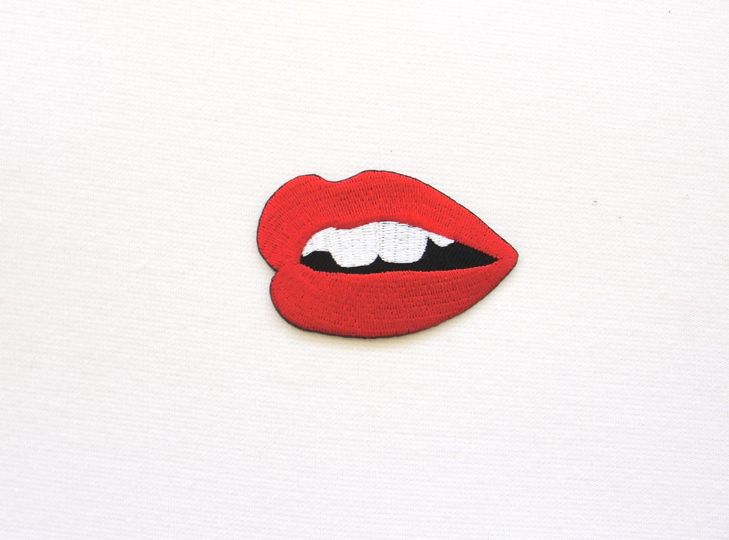 Red Lips Patch - Etsy