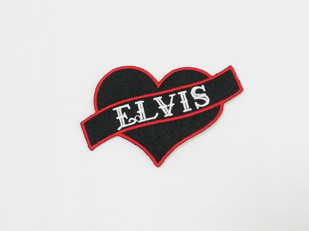 Iron on Elvis Patch - Heart or Face - Etsy