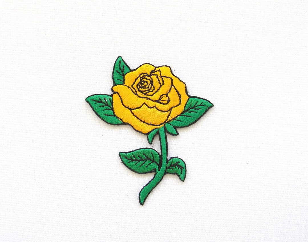 Yellow Rose Patch - Etsy