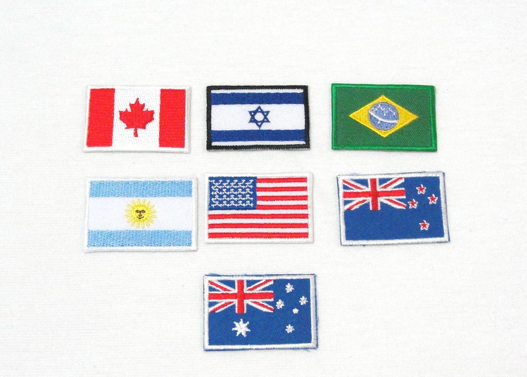 Iron on Flag Patch: Embroidered Travel Patches - Etsy