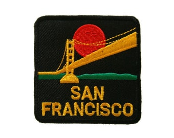 San Francisco Patch California, Red/white Script Badge 4-5/8 iron On - Etsy