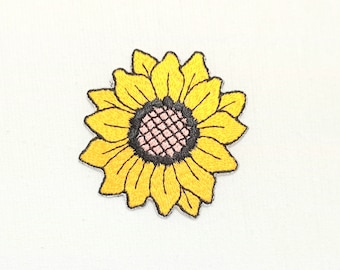 Sunflower, Iron on Patch, Yellow Flower, Sunflower Patch, Flower Patch ...
