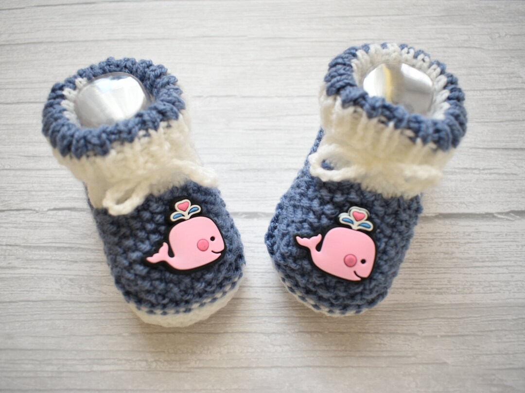 Whale Knitted Baby Booties Animal Newborn Slippers Unisex Crib Shoes ...