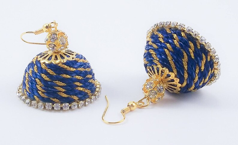 Handcrafted twisted fancy silk thread stone/ball chain | Etsy