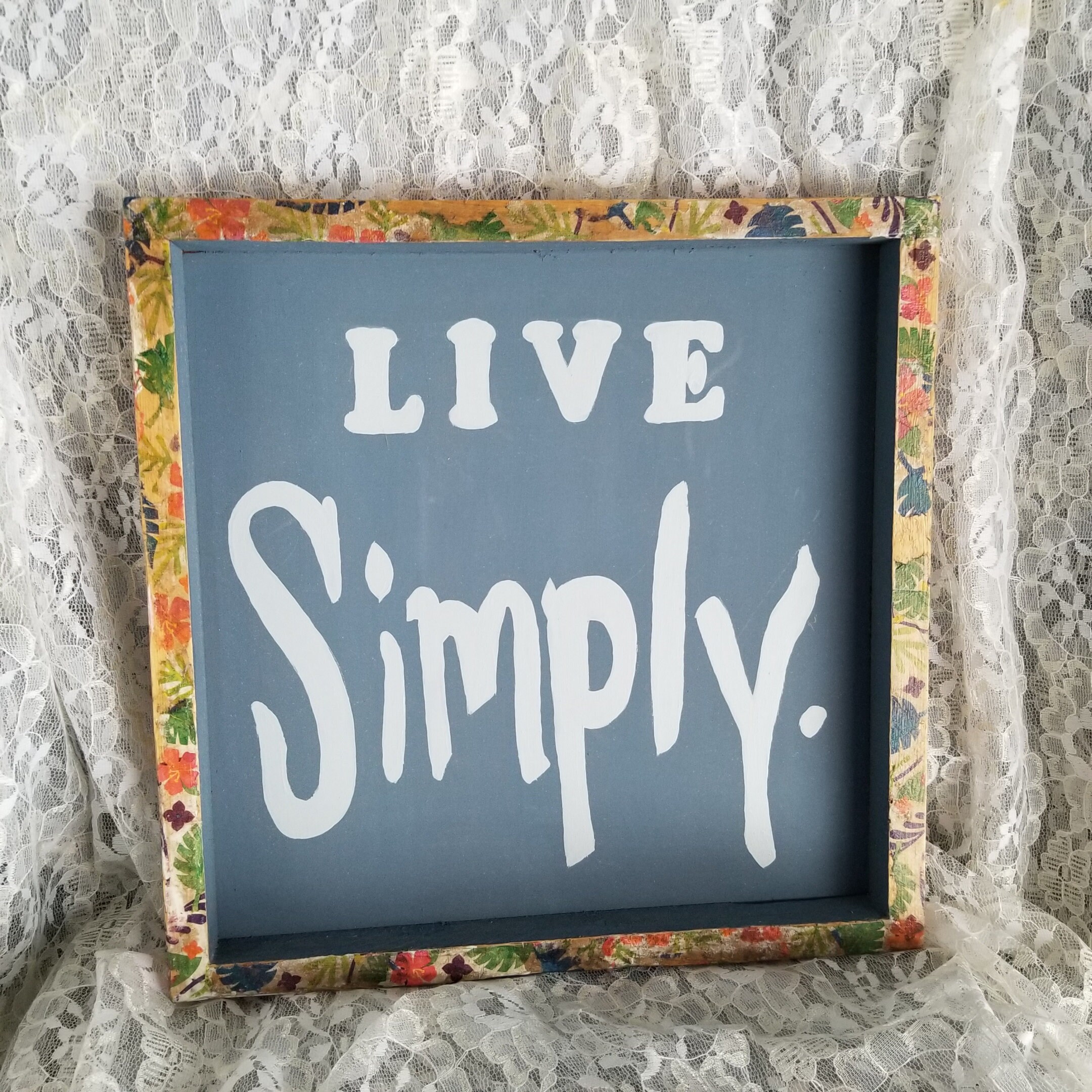Wall Hangings Wall Décor Live Simply Framed Farmhouse Sign etna.com.pe