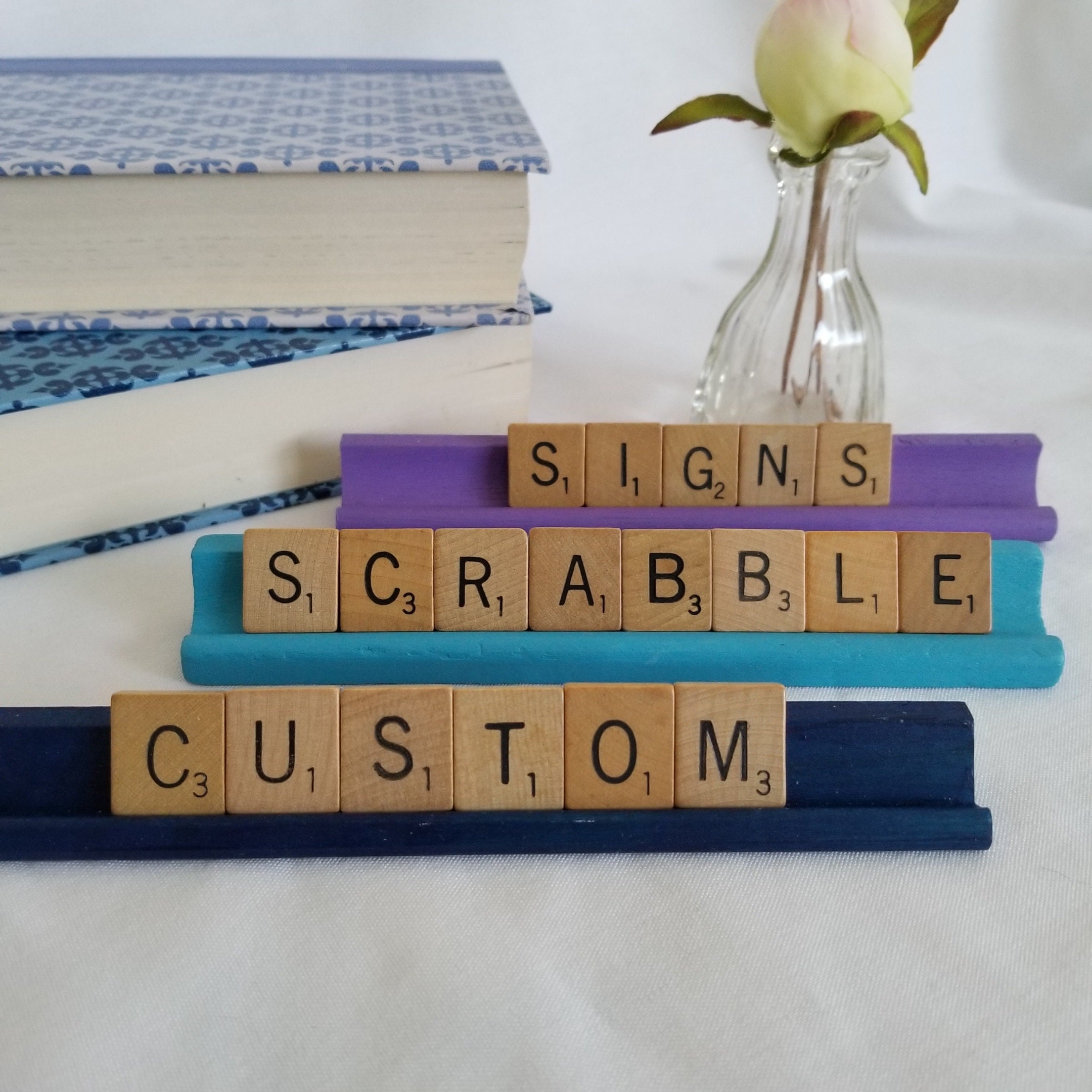 Custom Scrabble Shelf Signs, Scrabble Gifts, Shower Signs ...