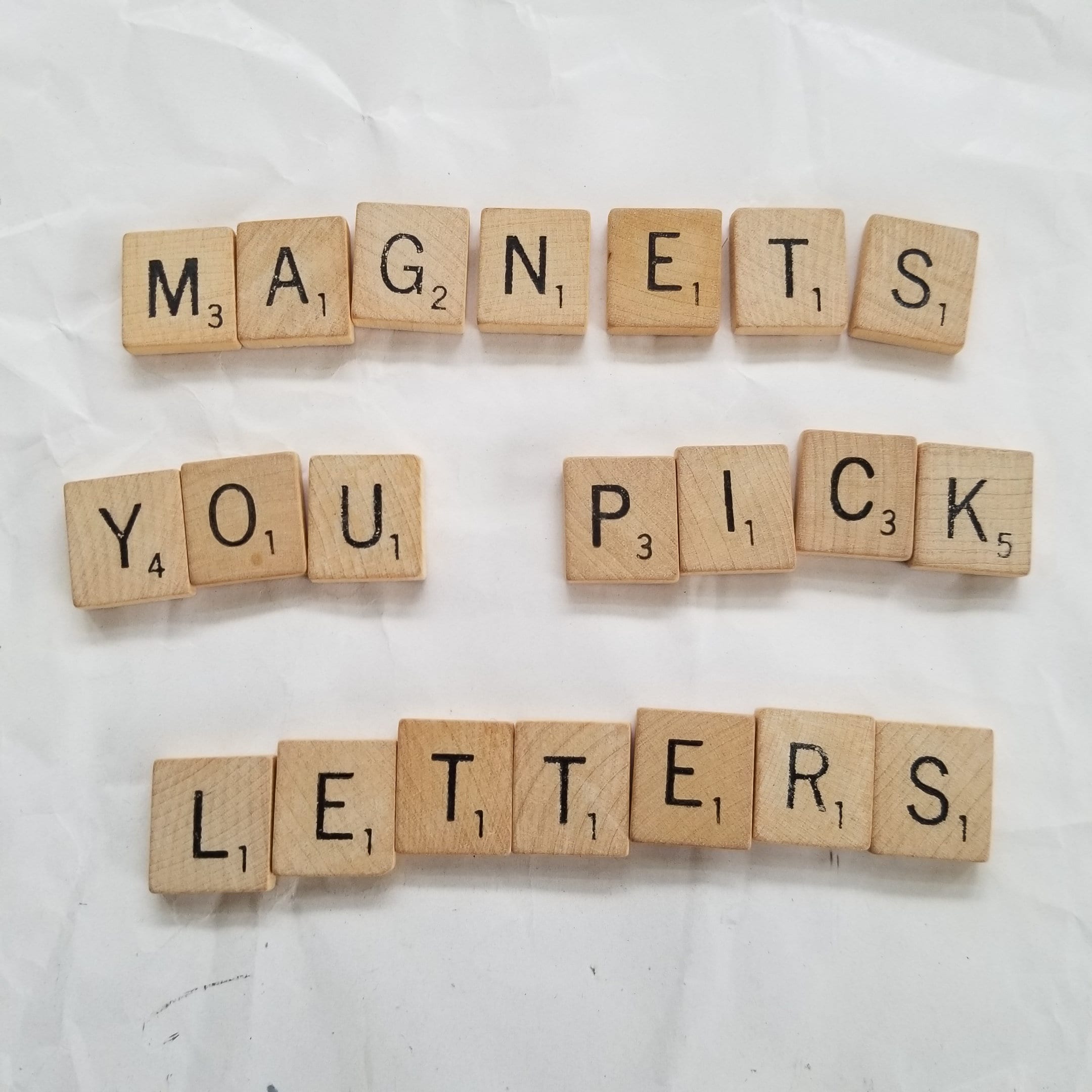 You PICK Letters for Magnets, Single Letter Magnets, Vintage Scrabble ...